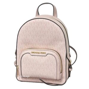 michael kors jaycee xs mini convertible backpack mk signature crossbody (powder blush)