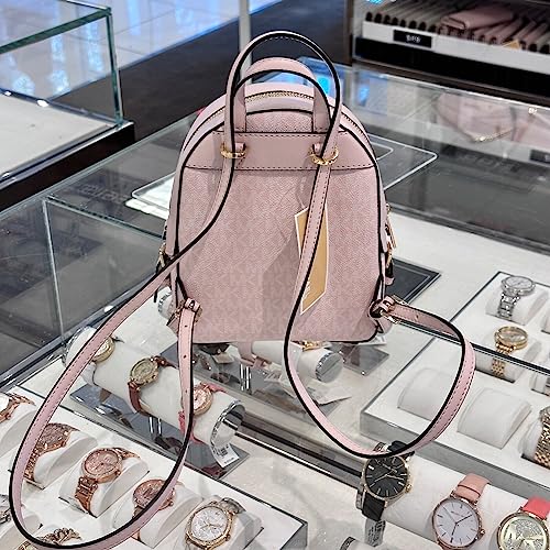 Michael Kors Jaycee XS Mini Convertible Backpack MK Signature Crossbody (Powder Blush)