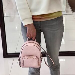 Michael Kors Jaycee XS Mini Convertible Backpack MK Signature Crossbody (Powder Blush)