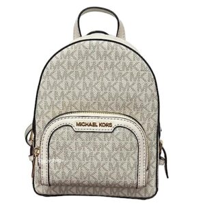 michael kors jaycee xs mini convertible backpack mk signature crossbody (light cream)