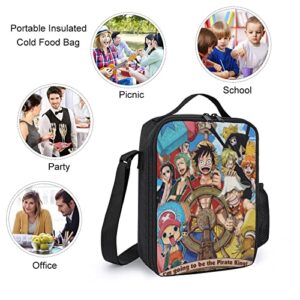 Xfuzqeu 3Pcs Fashion Backpack Set Anime Bookbag Lightweight Laptop Backpack Shoulder Bag with Insulated Lunch Bag Pencil Box