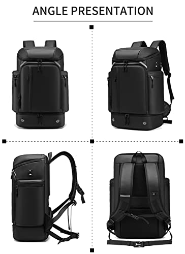 NASKVOWT Men travel backpack, gym backpack with shoe compartment, travel bag with shoe compartment, Travel Backpack With USB Charging Port, Camping, outdoors trekking backpack