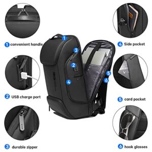 BANGE Business Laptop Smart backpack Can Hold 15.6 Inch Laptop Commute Backpack Carry on bag for men and women (Black)