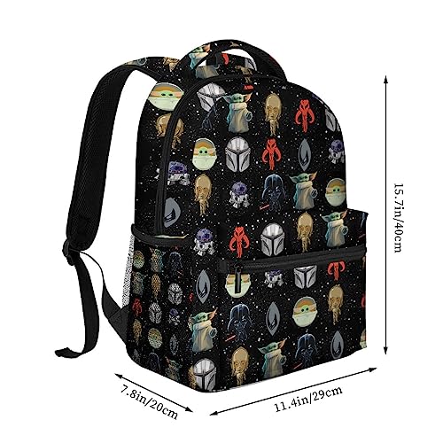 Cute Backpack Student School Bookbag Lightweight Durable Schoolbag For Boys Girls Water Resistant Laptop Travel Backpacks 16Inch