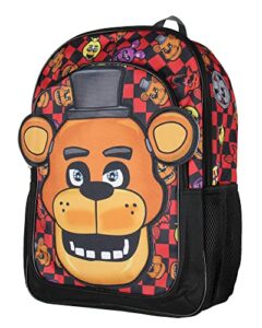 five nights at freddy's 3d freddy fazbear let's eat 16" kids school travel backpack