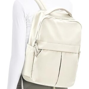 suratio Laptop Backpack for Women Casual Daypack Backpacks Travel Backpack for Traveling on Airplane Work Backpack for Men Lightweight Computer Backpack College Teacher Backpack(Beige)