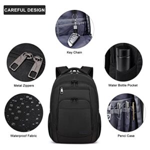 Travel Laptop Backpack, 17.3 Inch Large Backpack for School, Business Durable Laptop Backpack with USB Charging Port, Anti Theft Water Resistant College Computer Bag Daypack for Men Women, Black