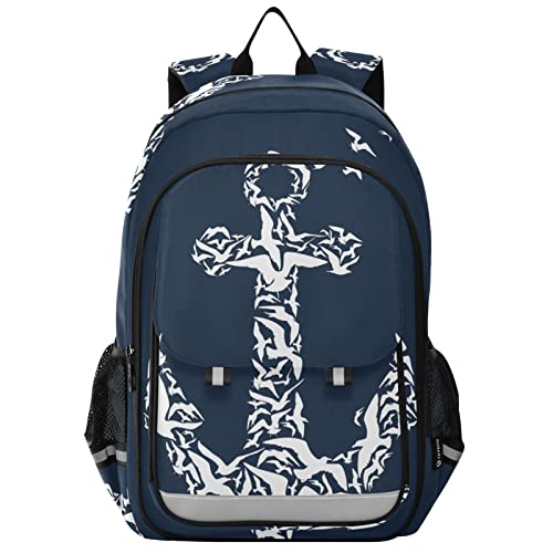 ALAZA Anchor Pattern Backpack Daypack Bookbag