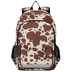 alaza cow leather skin brown backpack cycling, running, walking, jogging