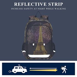 ALAZA Paris Eiffel Tower Light Casual Daypacks Bookbag Bag