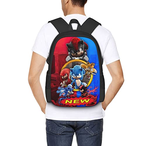 Hkazryut Cartoon 3pcs Backpack Set Casual Travel Backpack Anime Sports Backpacks 04