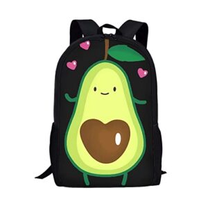 polero kids school bag cute avocado backpack for girls preschool gift elementary primary schoolbag large capacity bookbag casual daypack travel bags 17 inch