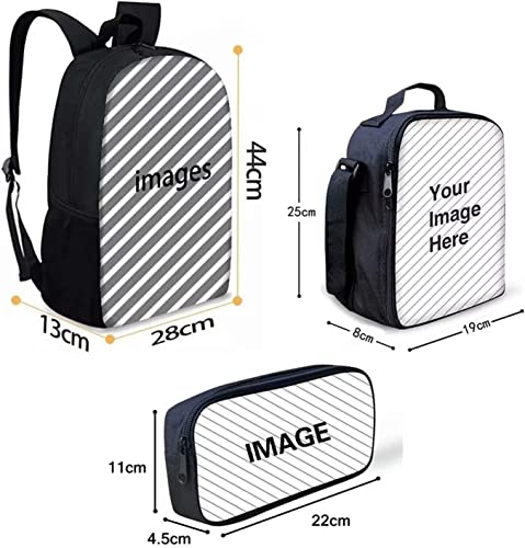 KEIAHUAN Kids School Bag American Flag Deer Hunting Camo Teen Girls Boys Toddler Bookbag Sturdy Backpack with Lunch Bag and Pencil Bag