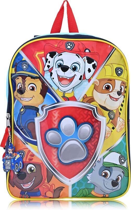 Nickelodeon Paw Patrol Boys Backpack and Toddler Bookbags | Elementary and Kindergarten Kids Backpacks For School (Paw Patrol Team)