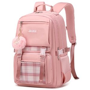 yojoy girls backpack 15.6 inch laptop school bag cute kids elementary college backpacks large bookbags for teen girl women students anti theft travel daypack