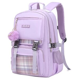 yojoy girls backpack 15.6 inch laptop school bag cute kids elementary college backpacks large bookbags for teen girl women students anti theft travel daypack