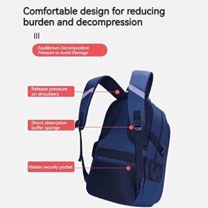 HANXIUCAO Backpack for Boys Wear-Resistant Hidden Pocket on Back Large Capacity Book bags Primary Middle School (Black)