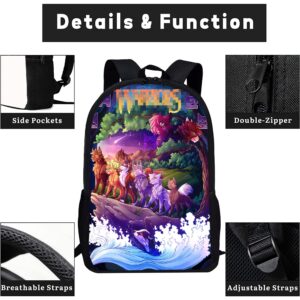 MIAQZAKL Cats Backpack 16in Travel Backpack Lightweight Laptop Backpack Cartoon Large Capacity Hiking Storage Bag