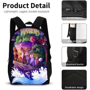 MIAQZAKL Cats Backpack 16in Travel Backpack Lightweight Laptop Backpack Cartoon Large Capacity Hiking Storage Bag