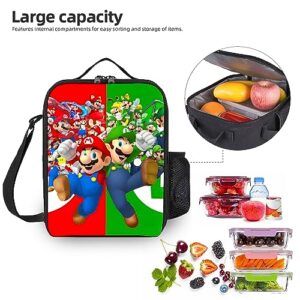 bizzico 3PCS Set Game Backpack with Lunch Box, Cartoon Laptop Bag with Lunch Bag, Stylish Daypack Classic 17inch Shoulders Backpack