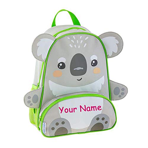 Stephen Joseph Kids Backpack - Personalized Book Bag - Koala Sidekick Backpack - Back to School Travel Tote Bag with Custom Name