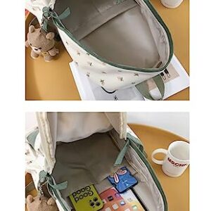 GLIGLITTR Kawaii Backpack for Women Lightweight Travel Casual Backpack Cute Shoulder Bag Lady College Aesthetic Backpack(Khaki,One Size)