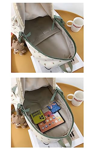 GLIGLITTR Kawaii Backpack for Women Lightweight Travel Casual Backpack Cute Shoulder Bag Lady College Aesthetic Backpack(Khaki,One Size)