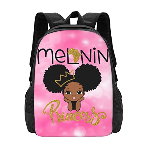 nrseag African American Girl Backpack Black Girl Backpack African Kids Cute Black Girl Bookbag for School Kids Teen Girls