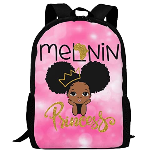 nrseag African American Girl Backpack Black Girl Backpack African Kids Cute Black Girl Bookbag for School Kids Teen Girls