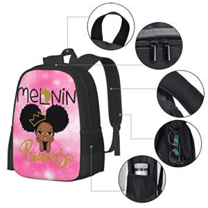 nrseag African American Girl Backpack Black Girl Backpack African Kids Cute Black Girl Bookbag for School Kids Teen Girls