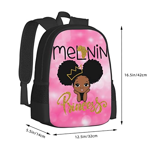 nrseag African American Girl Backpack Black Girl Backpack African Kids Cute Black Girl Bookbag for School Kids Teen Girls