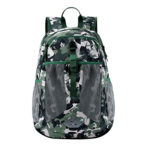 LandTrek Kids Backpack for School Boys Girls Teen, Elementary Backpack, Ideal Cute Lightweight & Water Resistan Toddler Bookbag for Preschool and Kindergarten (Camouflage, 17.5 Inch)