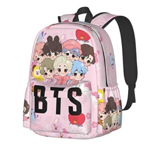 ybovejuk travel backpack kpop notebook laptop bags for men women weekend outings trip book bag hiking camping work fans gifts - k 6