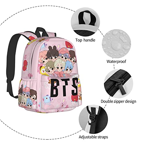 Ybovejuk Travel Backpack Kpop Notebook Laptop Bags For Men Women Weekend Outings Trip Book Bag Hiking Camping Work Fans Gifts - k 6