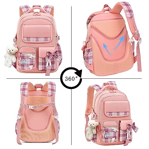 XINWLL Backpack for Girls, 15.6 Inch Laptop School Bag Kids Kindergarten Elementary College Backpacks Large Bookbags for Teen Girls Women Students Casual Travel Daypacks