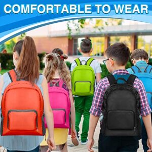 150 Pcs Backpacks Bulk, 17 Inch Lightweight Back Packs Foldable Basic Backpack Travel Book Bag for Charity Events (Multi Colors)