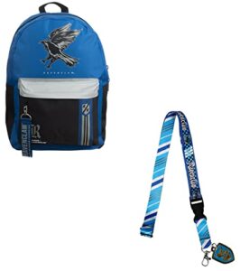 bioworld harry potter ravenclaw 16" laptop backpack & lanyard combo set