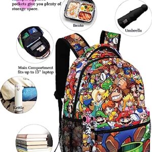 Super Cartoon Backpack Anime 3D Game Printed School Bookbag Laptop Backpacks Travel For Boys Girls Kids Back To-School