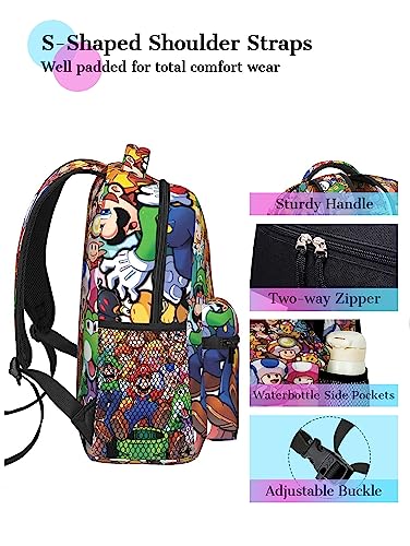 Super Cartoon Backpack Anime 3D Game Printed School Bookbag Laptop Backpacks Travel For Boys Girls Kids Back To-School