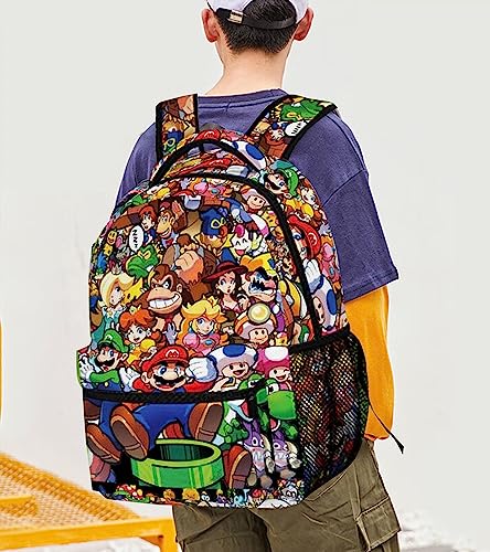 Super Cartoon Backpack Anime 3D Game Printed School Bookbag Laptop Backpacks Travel For Boys Girls Kids Back To-School