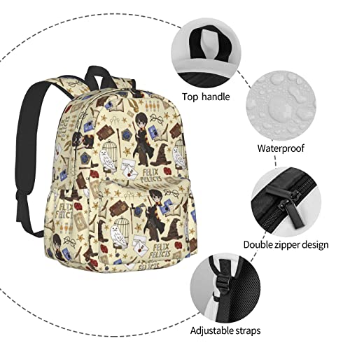 Magic Owl Backpack Durable, Lightweight and Spacious Laptop Bag for Travel and Fans for Family 16Inch