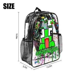 QIDOZVIY Transparent Clear Backpack Waterproof See Through Daypack Heavy Duty PVC Transparent Bookbag for Buy Girl 17IN