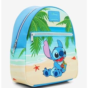 Hot Topic Loungefly Disney Lilo & Stitch Turtle Beach Mini Backpack