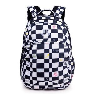 j world new york cornelia school backpack for kids. cute womens laptop bookbag, icon checkers, one size