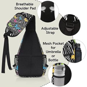 Sling Bag for Women, Mini Crossbody Shoulder Chest Small Backpack for Travel Hiking (Butterfly)