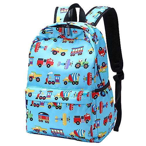 YUNYINIE Cute Car School Backpack for Boys, 16" Kids Preschool Bookbag Back to School Supplies Birthday Gifts for Kids