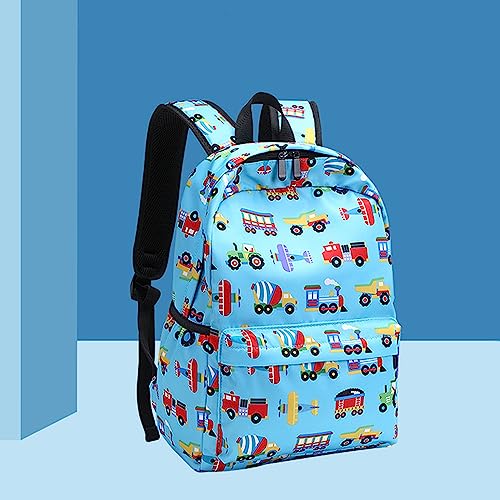 YUNYINIE Cute Car School Backpack for Boys, 16" Kids Preschool Bookbag Back to School Supplies Birthday Gifts for Kids