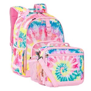 choco mocha 15inch tie dye backpack + lunch bag