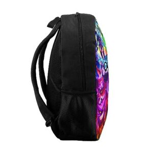 16" Boys Anime Backpacks For Teen Cartoon Backpacks Black Bookbag Lightweight Cute Daybag Travel Bag(A,15.7"*11.8"*5.5")