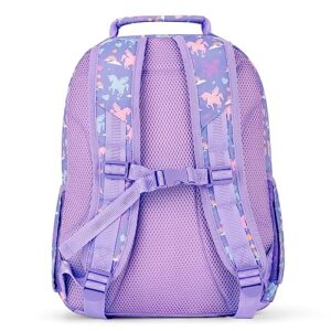 Choco Mocha Unicorn Toddler Backpack for Girls, Kids Preschool Backpack for Toddler Kindergarten Backpack 15 Inch, Glitter Purple